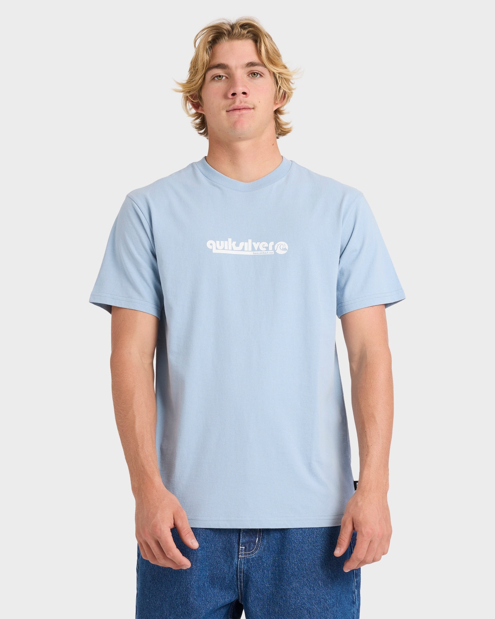 Mens Quik Throwback T-Shirt – Ashley Blue – Quiksilver AU
