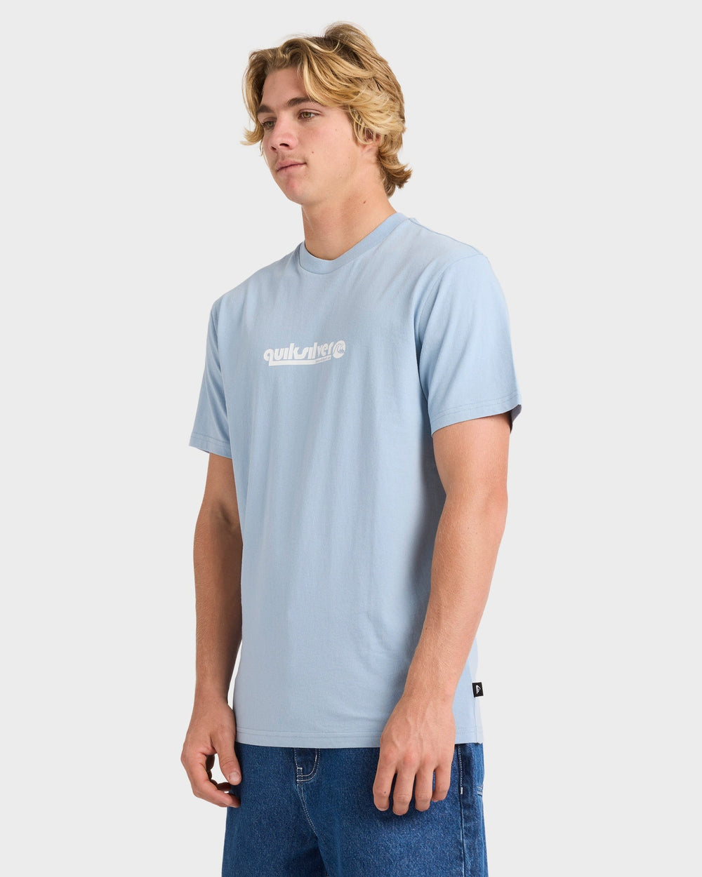 Mens Quik Throwback T-Shirt – Ashley Blue – Quiksilver AU