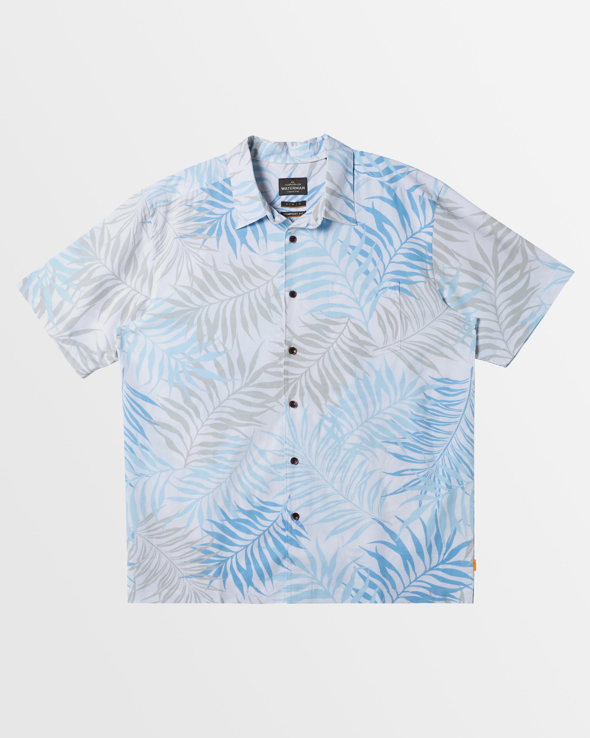 Mens Wild Fern Short Sleeve Shirt - WHITE WILD FERN WOVEN | Quiksilver