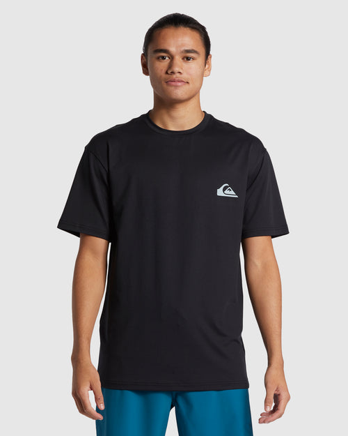 Mens Everyday Surf Short Sleeve Upf 50 Surf T-Shirt – Black – Quiksilver AU