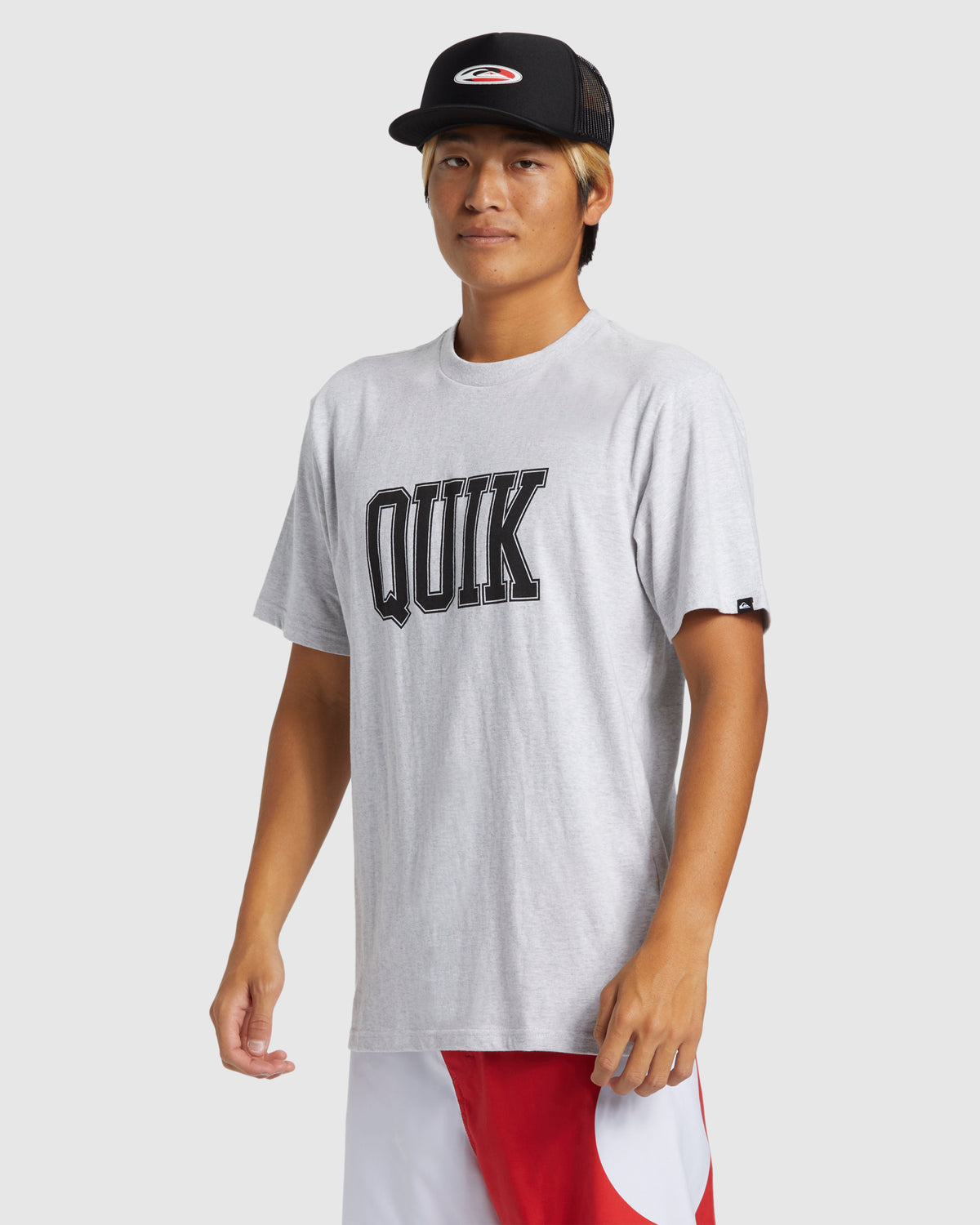 Mens Griff Quik Short Sleeve T-Shirt – Snow Heather – Quiksilver AU