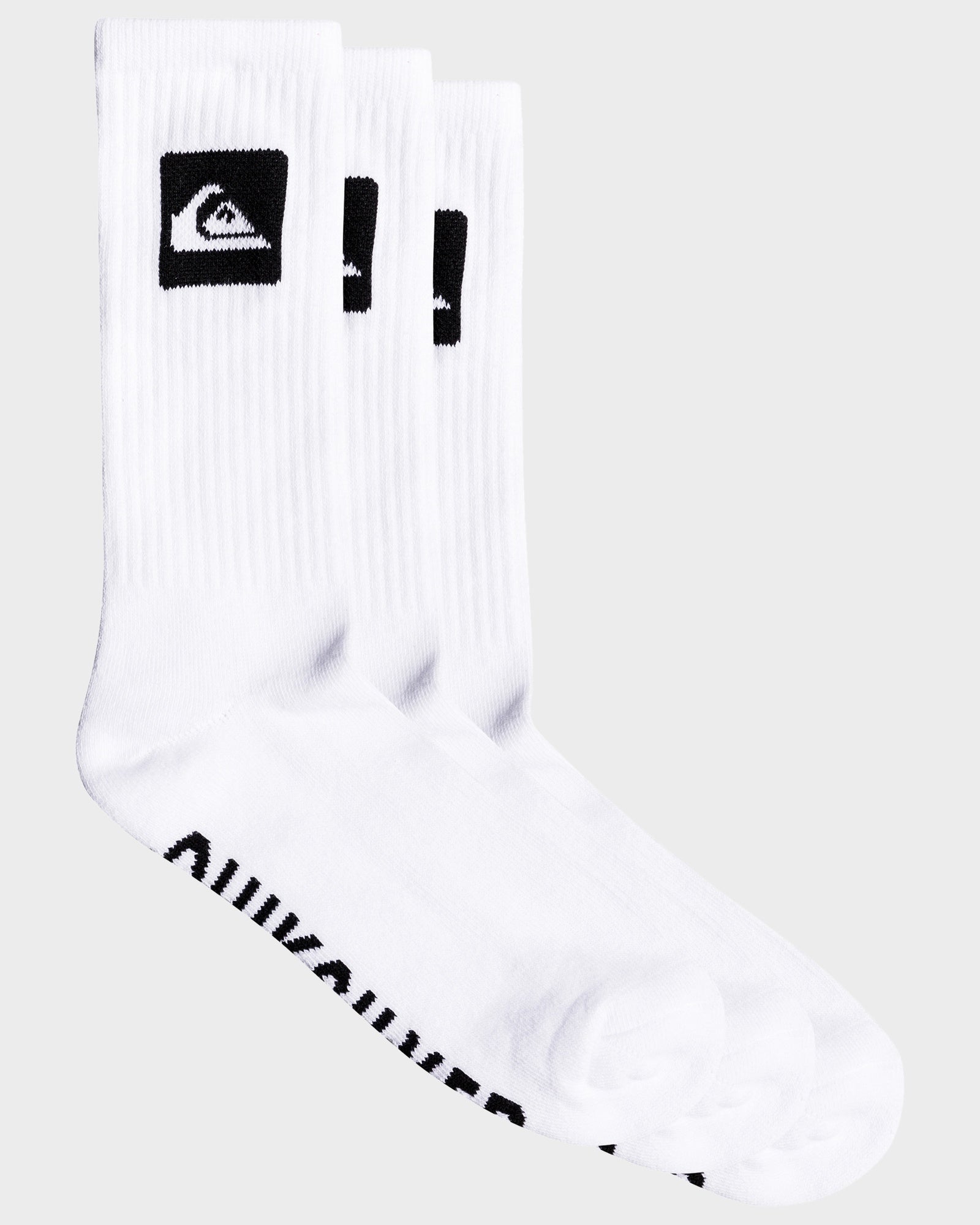 Mens 5 Pack Crew Socks - WHITE | Quiksilver