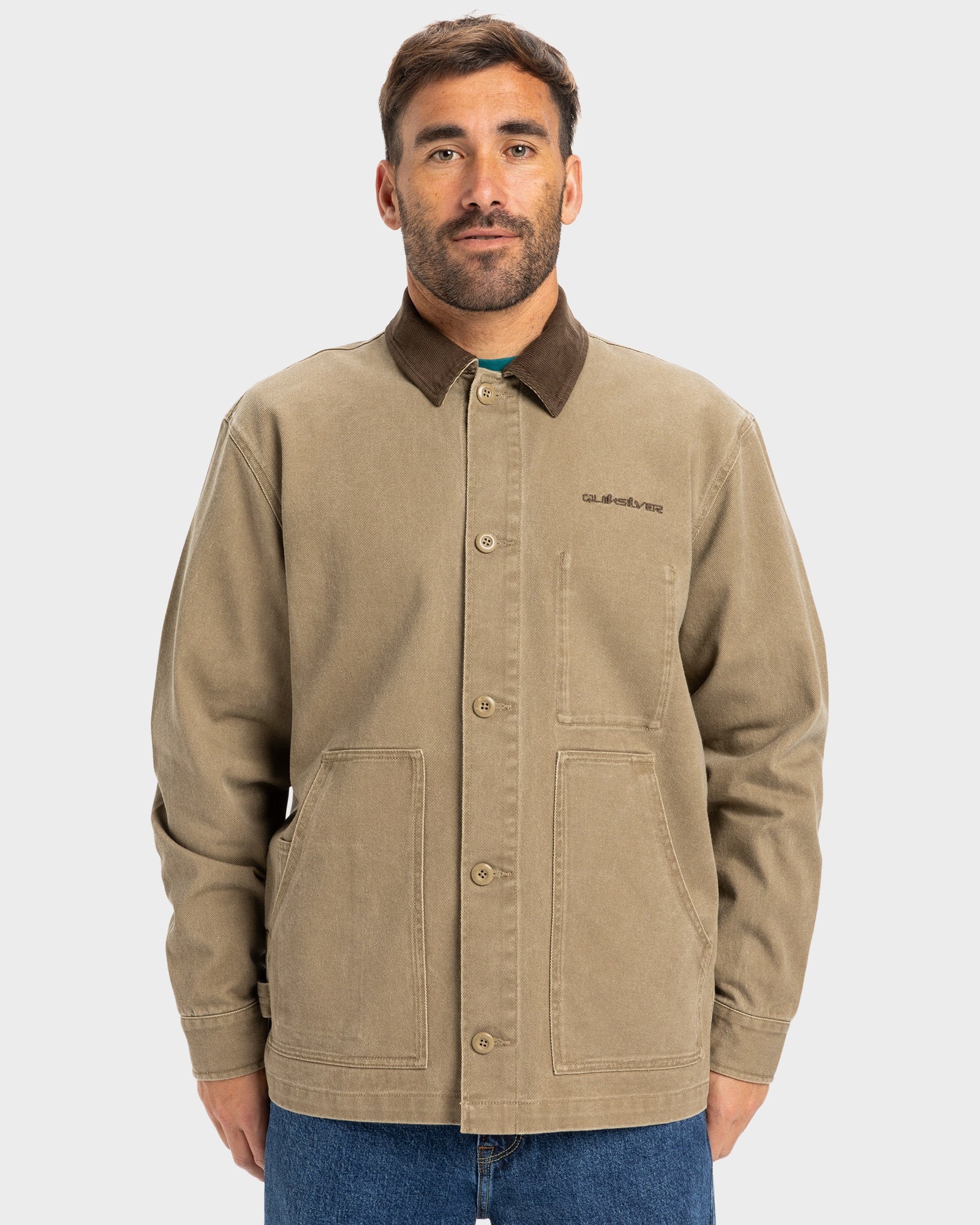 Mens Surf Chores Casual Jacket - LEAD GRAY | Quiksilver