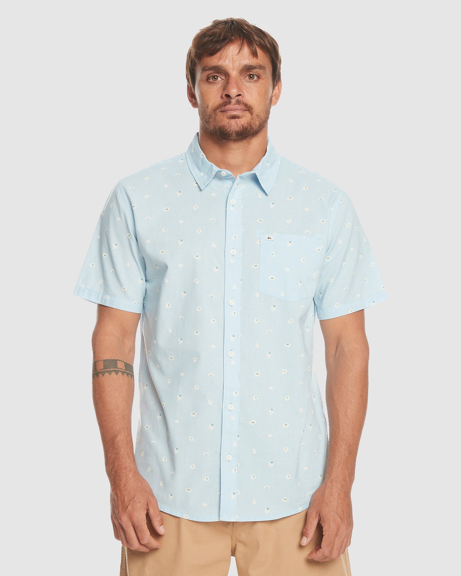 Mens Minimo Short Sleeve Shirt - CLEAR SKY MINIMO | Quiksilver