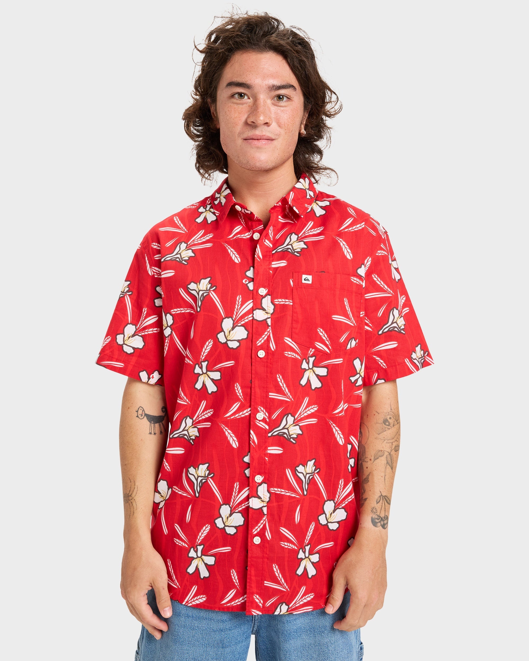 Mens Apero Classic Short Sleeve Shirt – Salsa Dusty Floral – Quiksilver AU