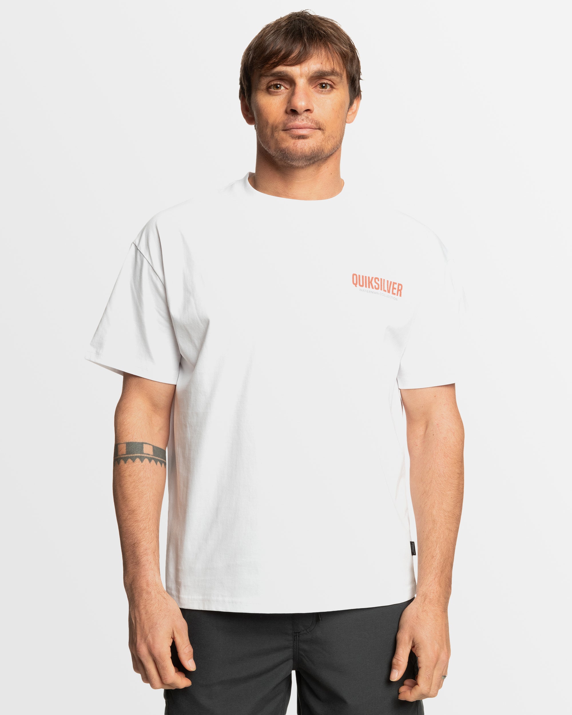 Mens Blue Fin T-Shirt - WHITE | Quiksilver