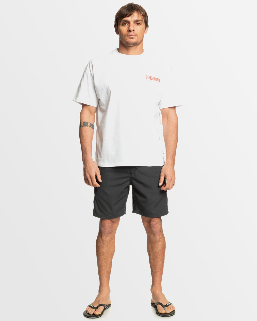 Mens Blue Fin T-Shirt – White – Quiksilver AU