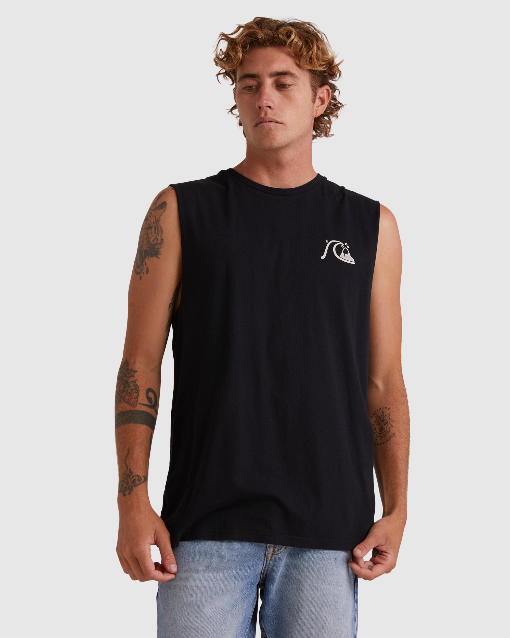 Mens Send Wax Sleeveless Muscle T-Shirt - BLACK | Quiksilver