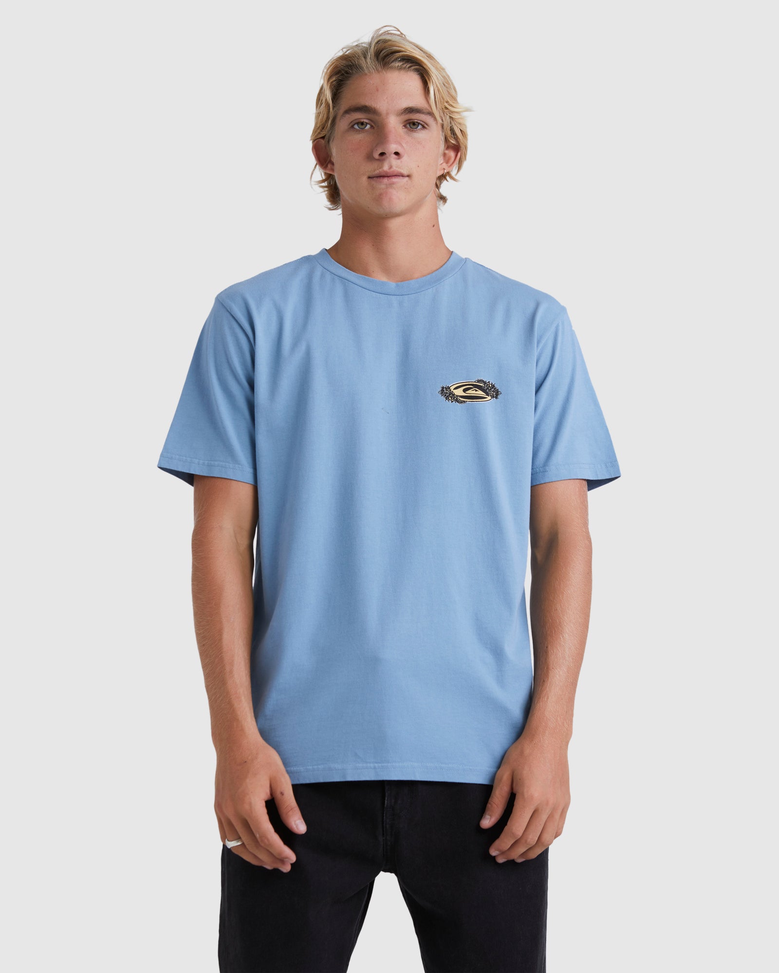 Mens TC Snap T-Shirt - BLUE SHADOW | Quiksilver