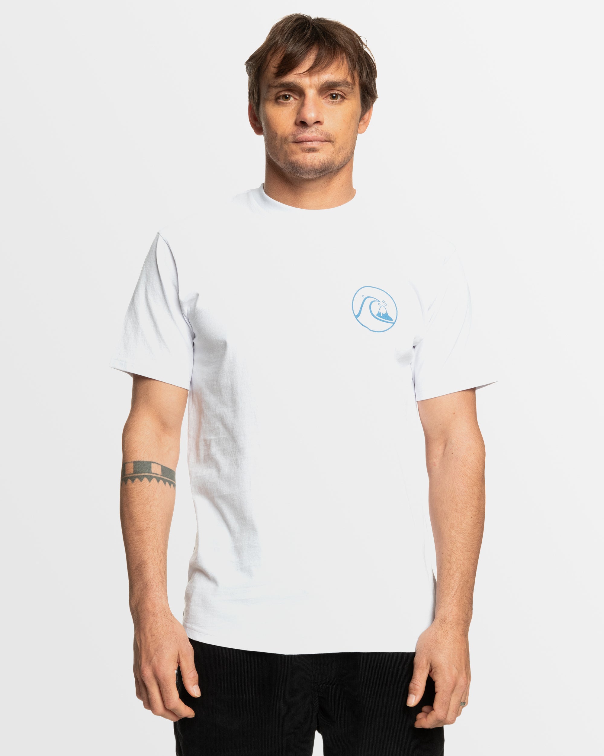 Mens Fine Lines T-Shirt - WHITE | Quiksilver