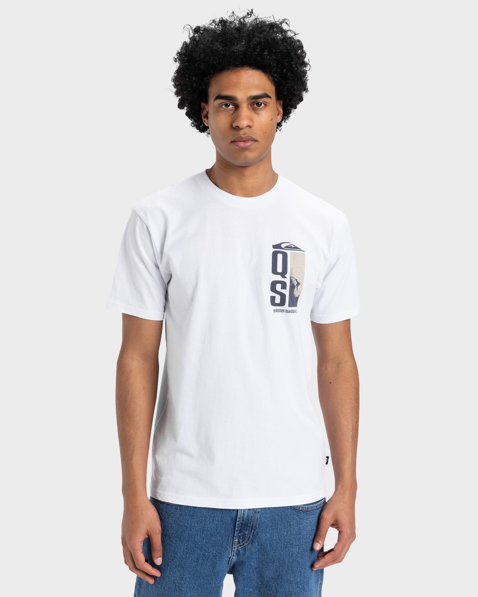 Mens Quik Drop T-Shirt - WHITE | Quiksilver